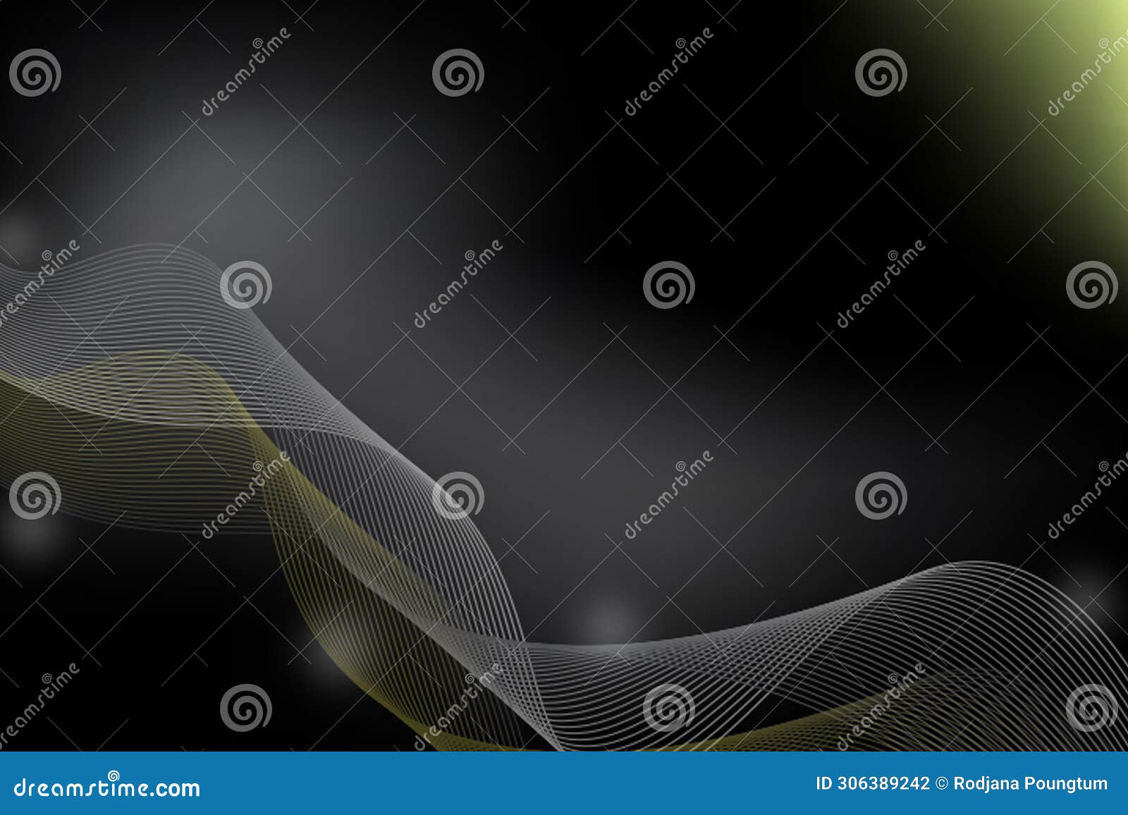 Dynamic Yellow and Black Particle Wave Stock Illustration ...