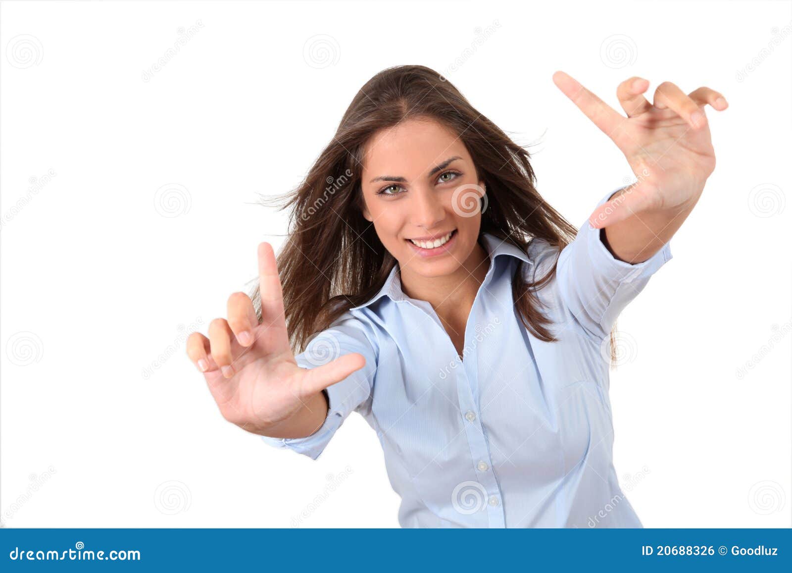 Dynamic young woman stock photo. Image of teenager, indoors - 20688326