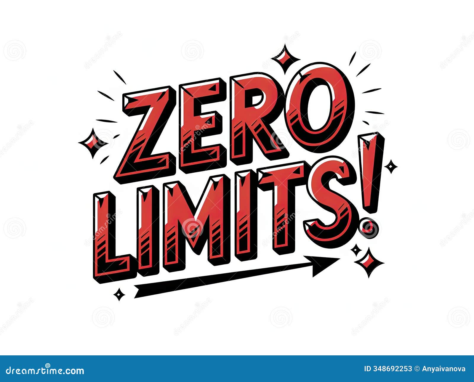 Dynamic Zero Limits Typography with Bold Red and Black Design Elements ...