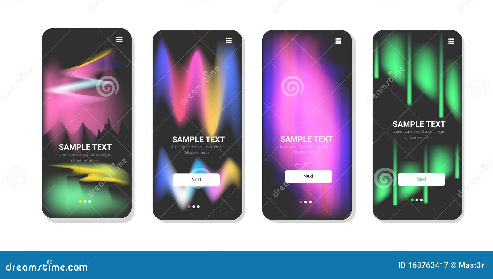 Dynamical Colored Forms Abstract Background Gradient Banners Fluid ...