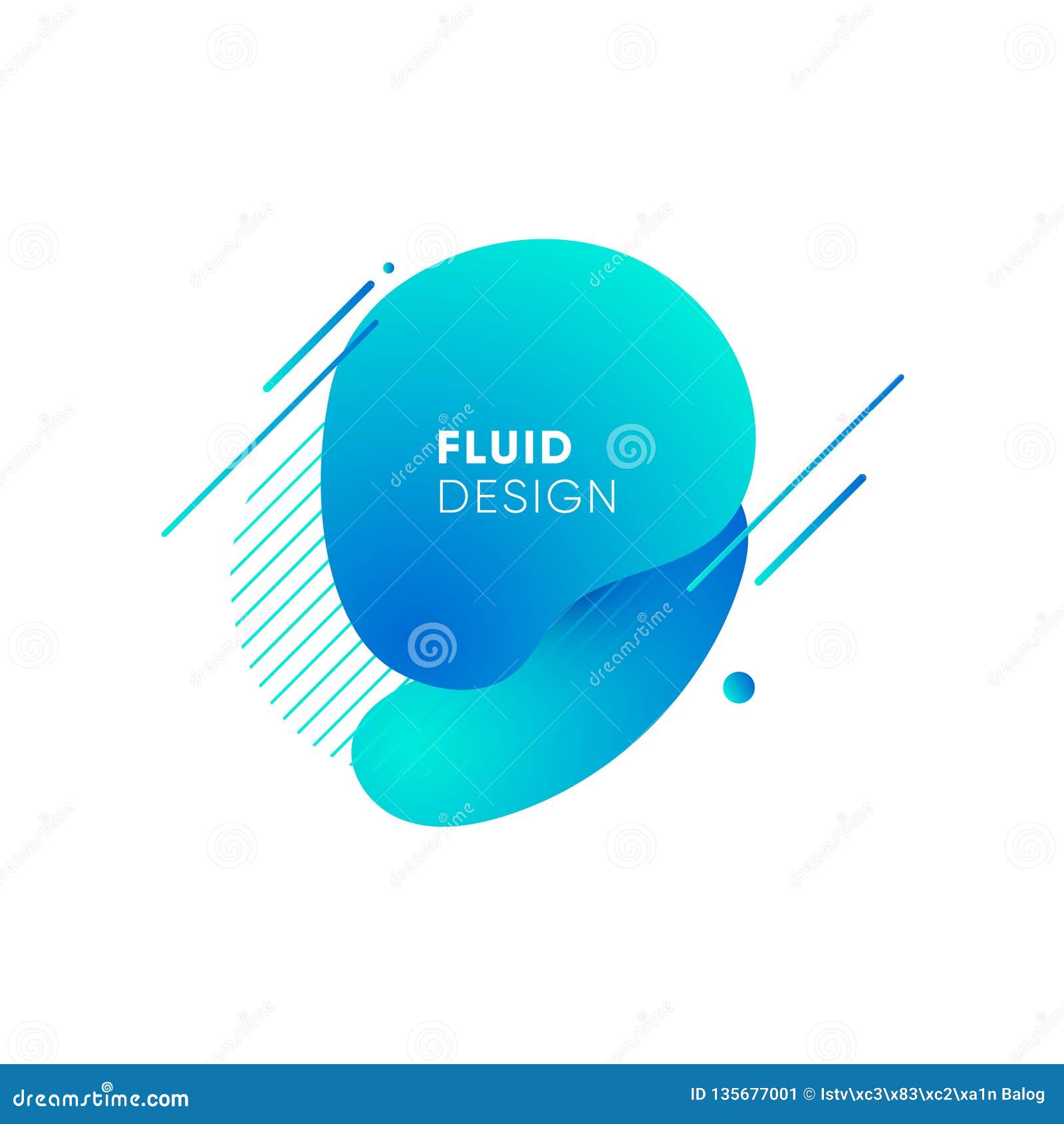 Dynamical Colored Graphic Elements. Flowing Liquid Shapes. Stock Vector ...