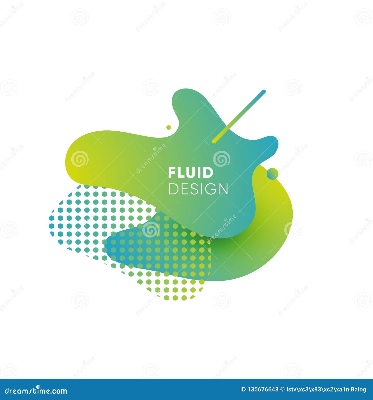Dynamical Colored Graphic Elements. Flowing Liquid Shapes. Stock Vector ...