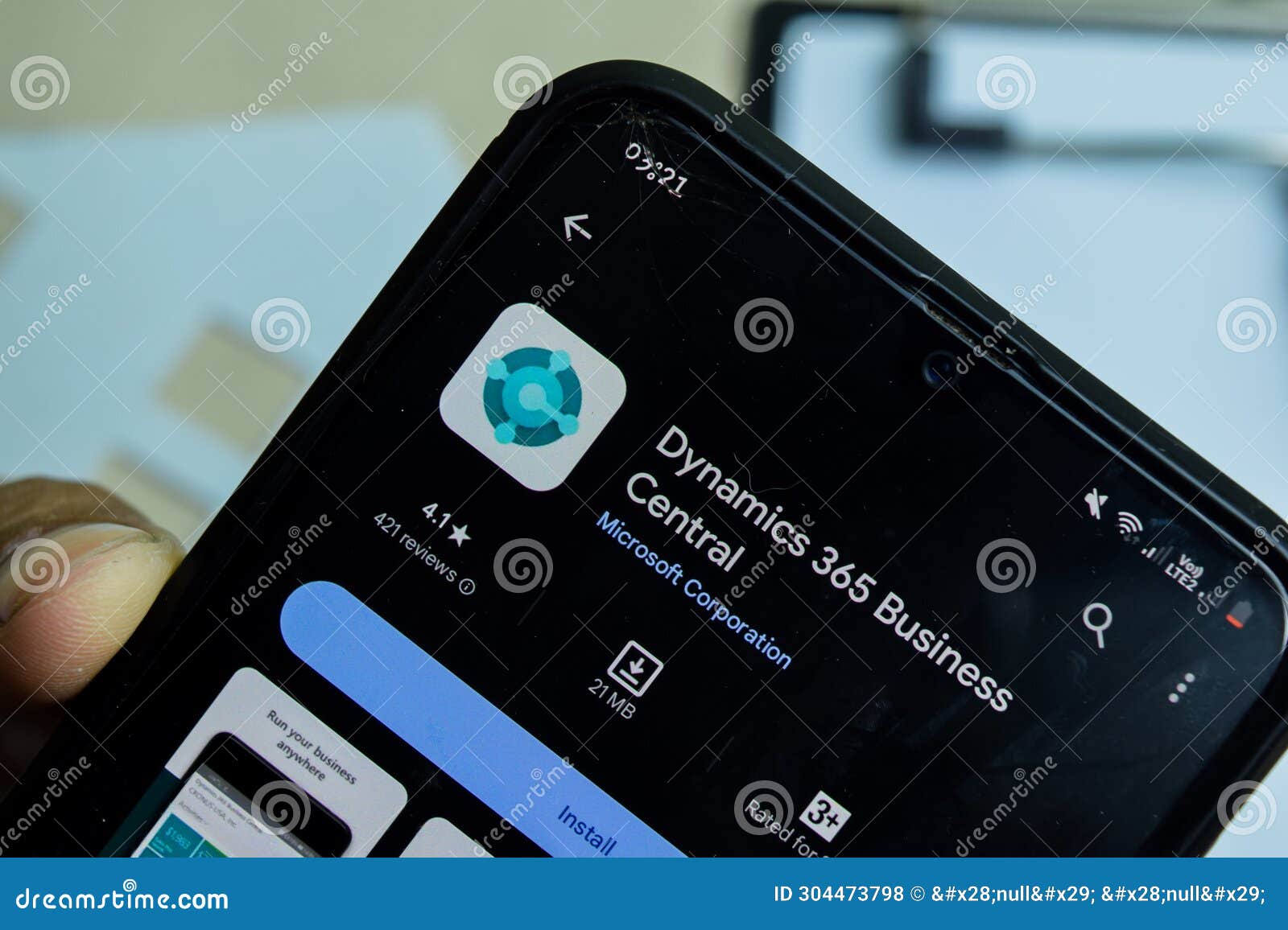 Dynamics 365 Business Central Application on Smartphone Screen ...