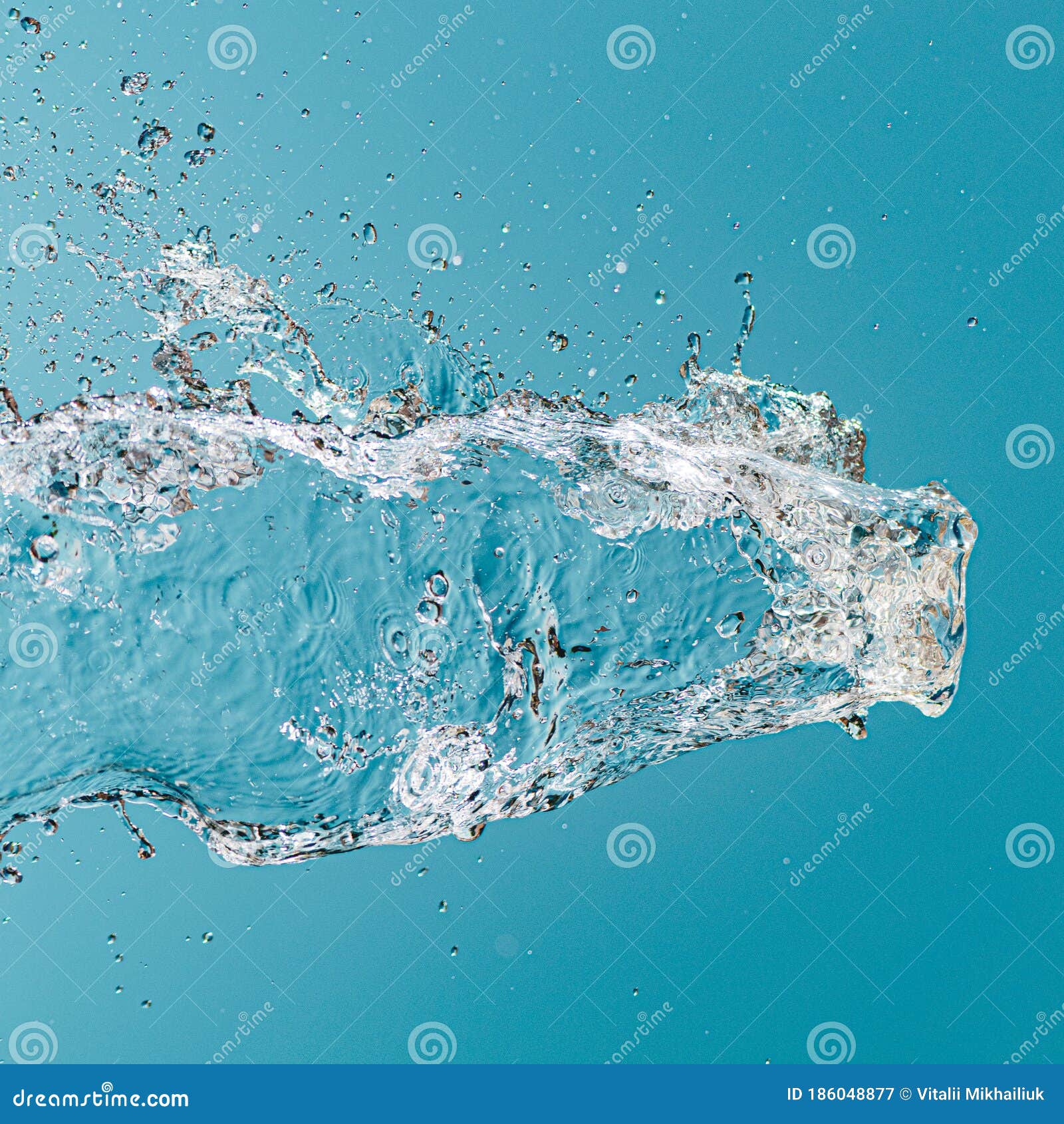 Dynamics of a Flying Water Jet. Stock Image - Image of water, macro ...