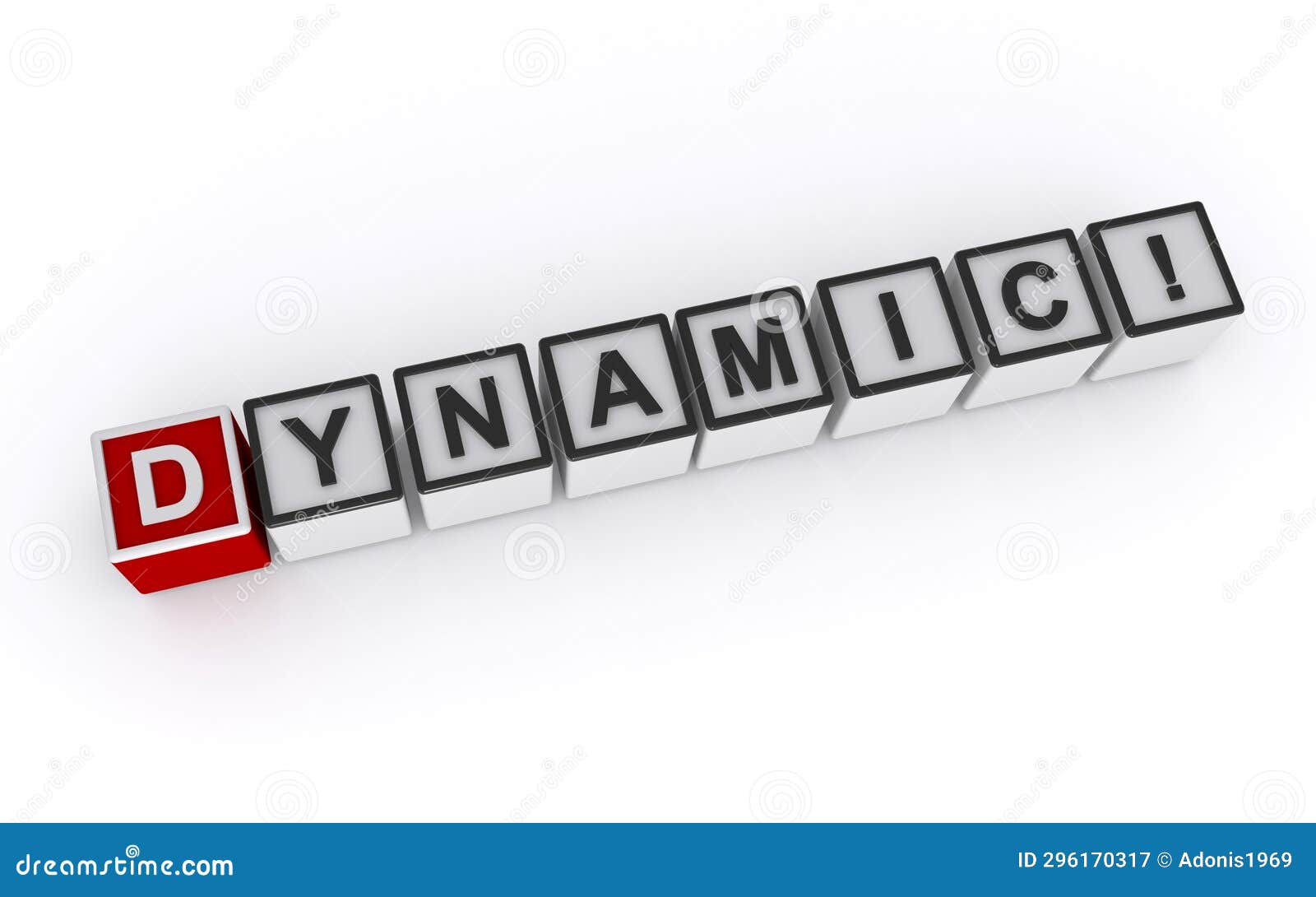 Dynamics Word Block on White Stock Image - Image of block, white: 296170317