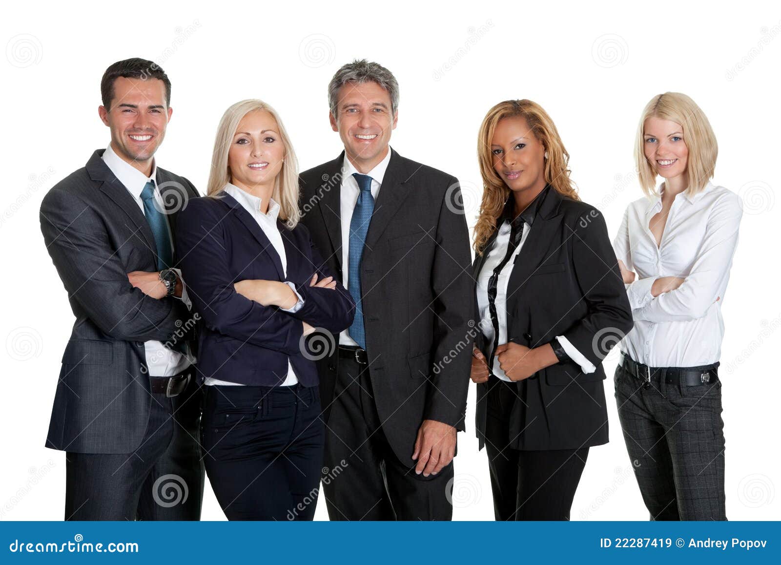 Dynamisch Commercieel Team Op Witte Achtergrond Stock Afbeelding ...