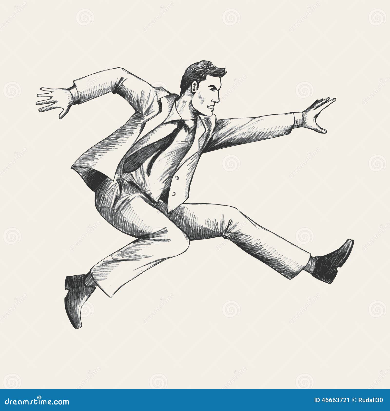 Dynamische Persoon vector illustratie. Illustration of karakter - 46663721