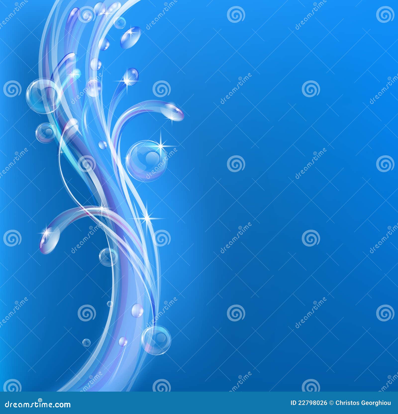 Dynamischer Hintergrund Des Blauen Wassers Vektor Abbildung ...