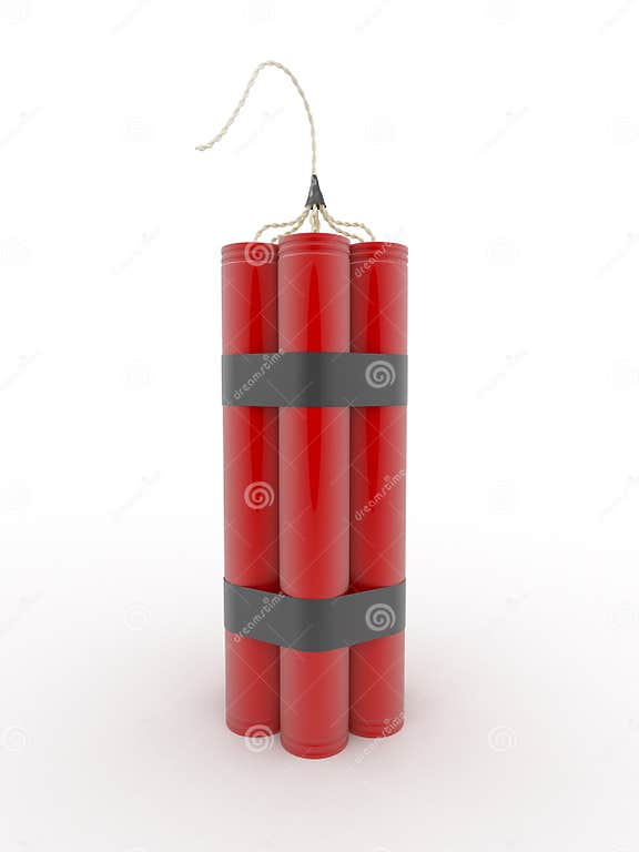 Dynamit. 3d stock illustration. Illustration of explosive - 16841456