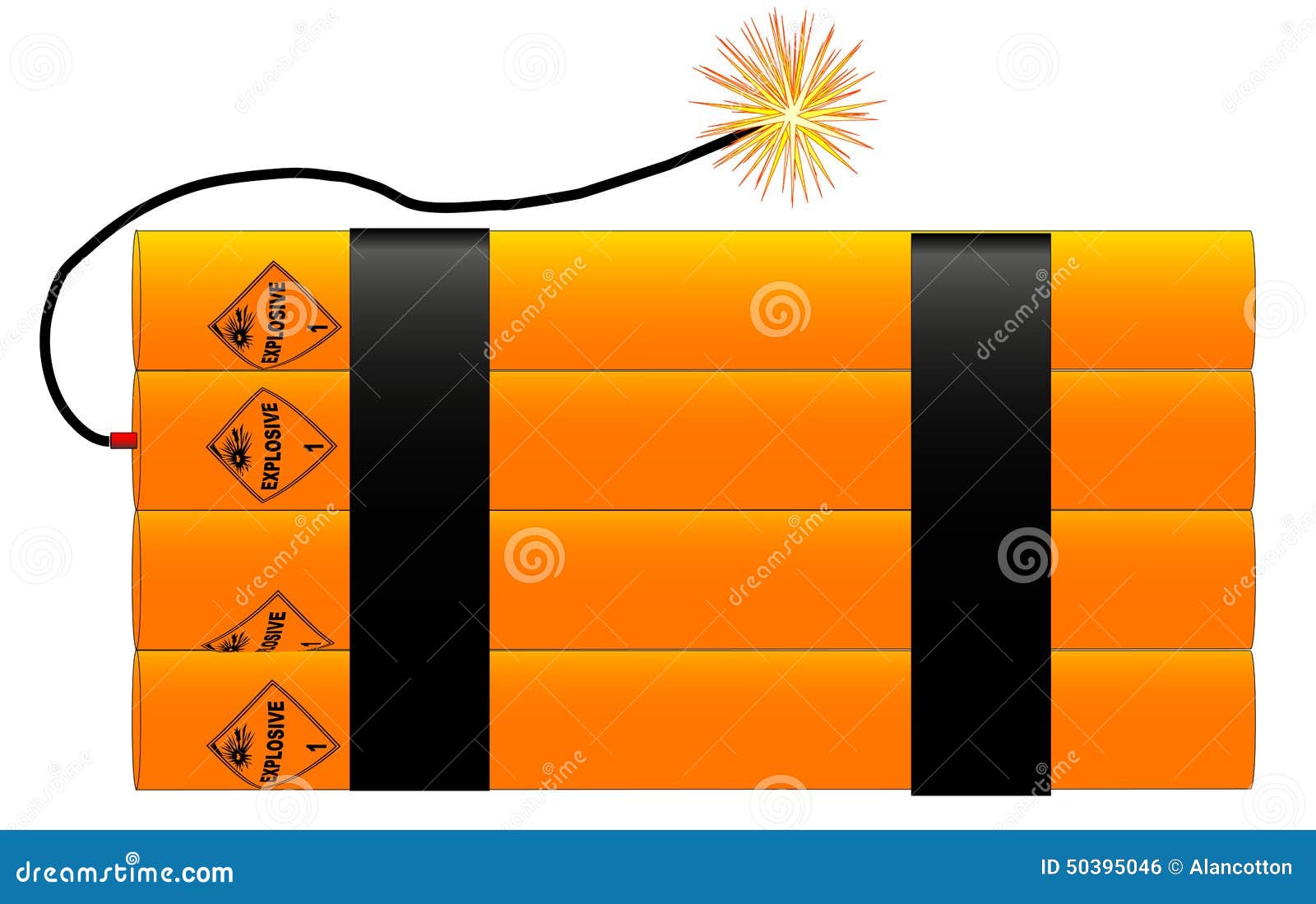 Dynamit stock abbildung. Illustration von kunst, brennen - 50395046