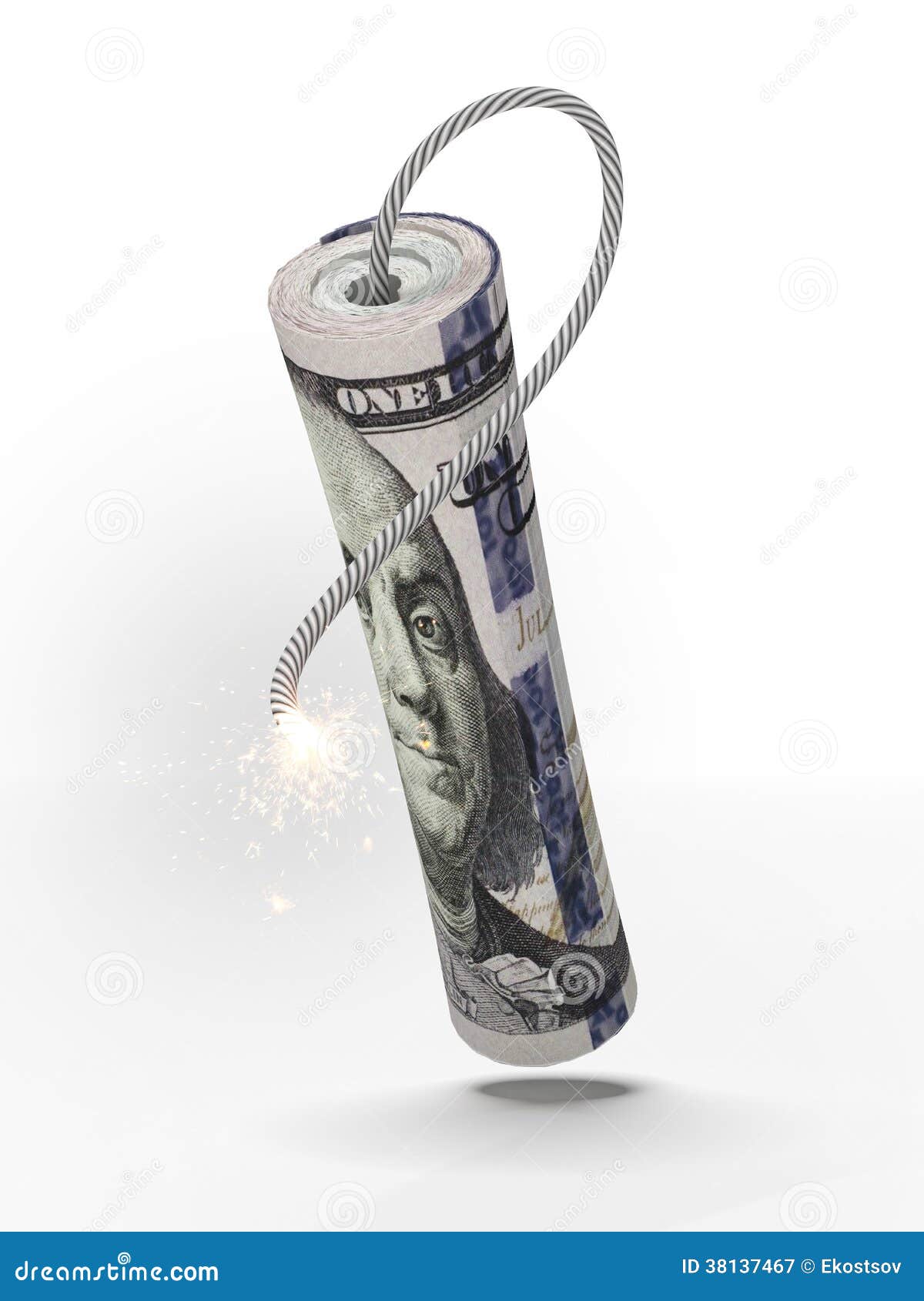 Dynamit From Dollar On White Isolated Background Royalty-Free Stock Photo | CartoonDealer.com ...