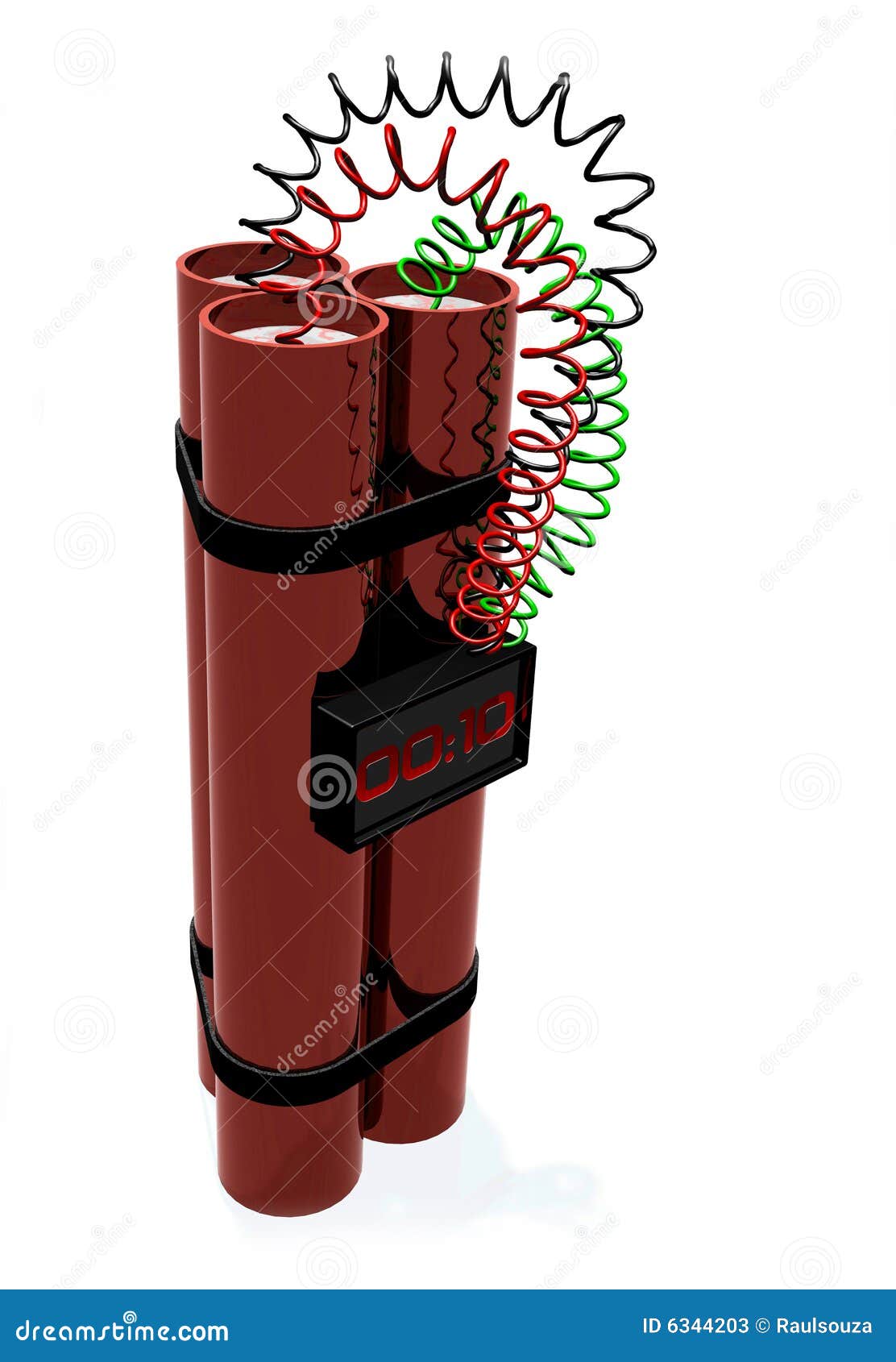 Dynamite stock illustration. Illustration of ticking, retro - 6344203