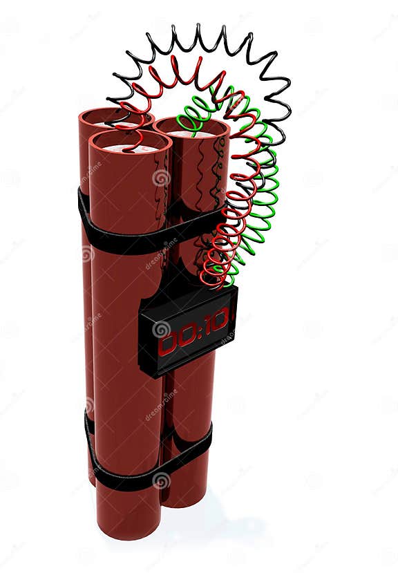 Dynamite stock illustration. Illustration of ticking, retro - 6344203