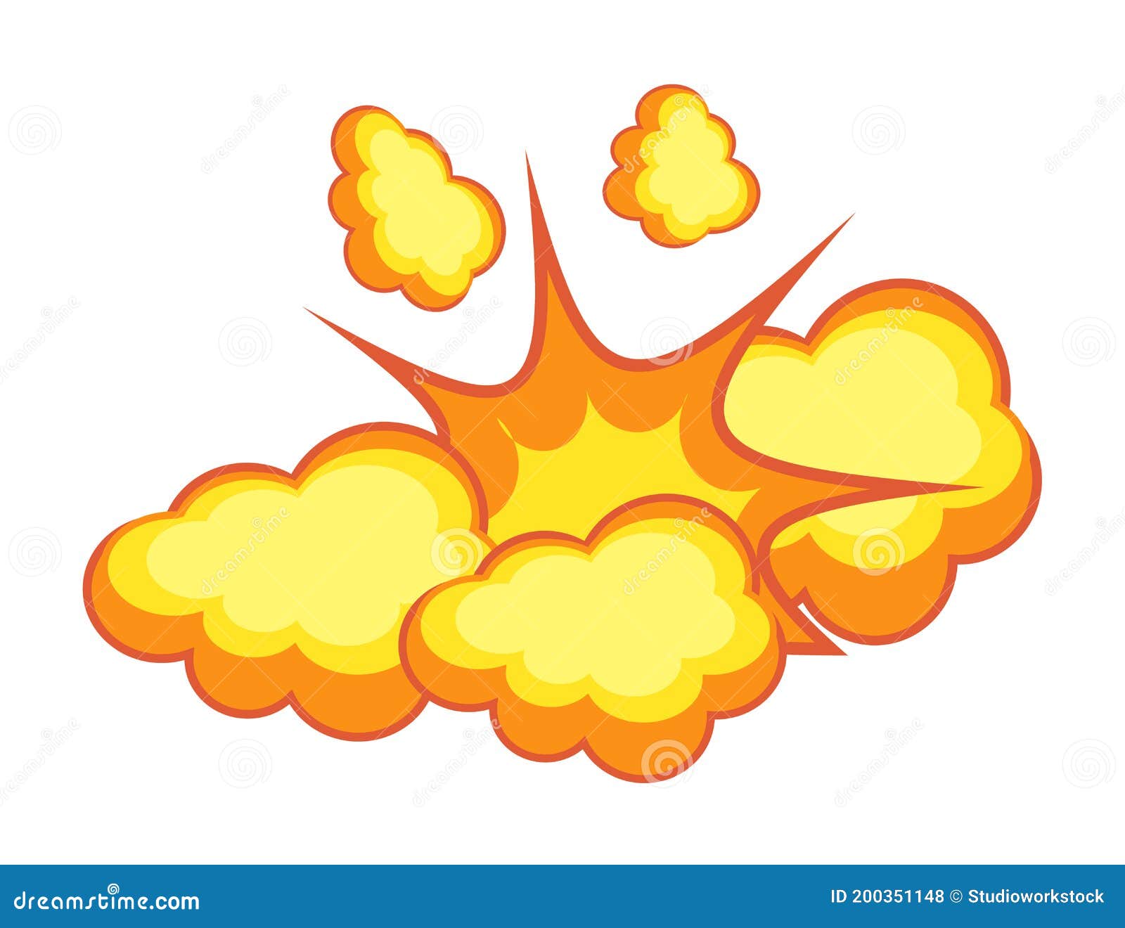 Dynamite Explosion Burst Effect Isolated on White Stock Vector ...