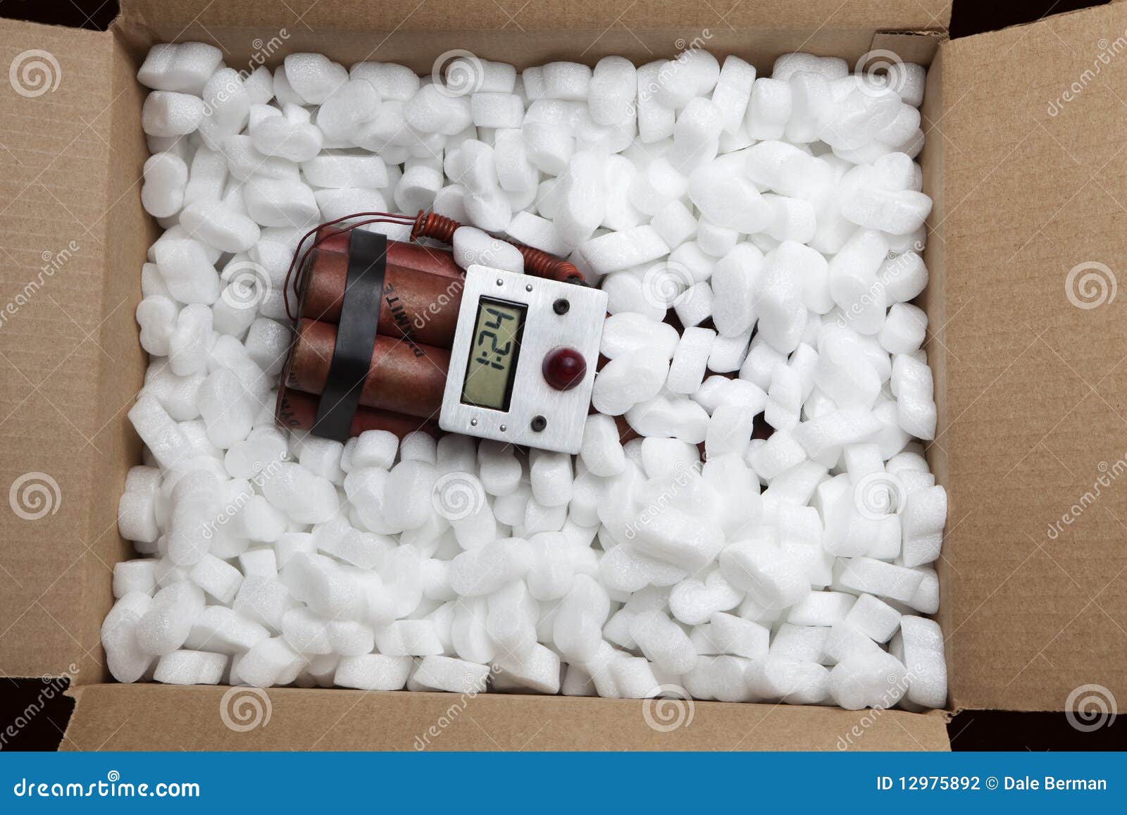Cardboard Shipping Box With A Tape Gun Royalty-Free Stock Photo ...