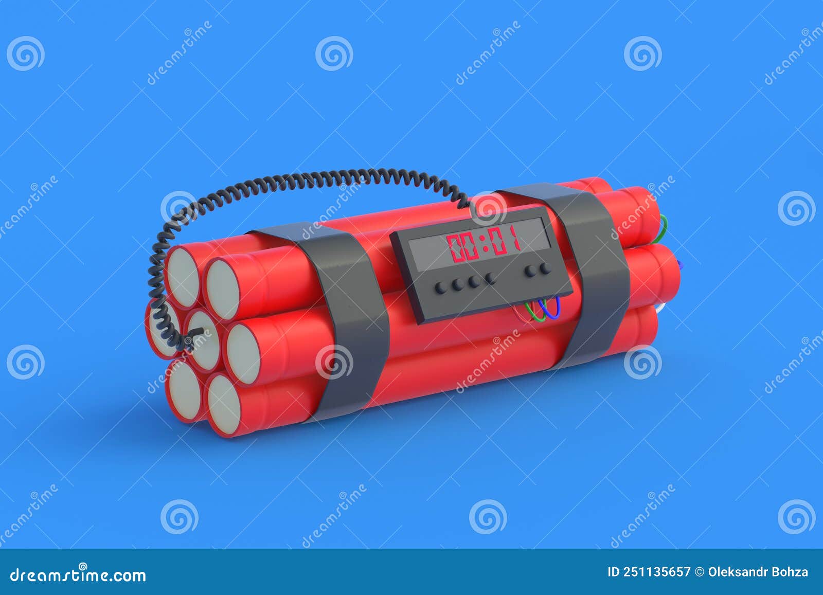 Dynamite Bomb with Digital Timer. Countdown and Deadline Stock ...