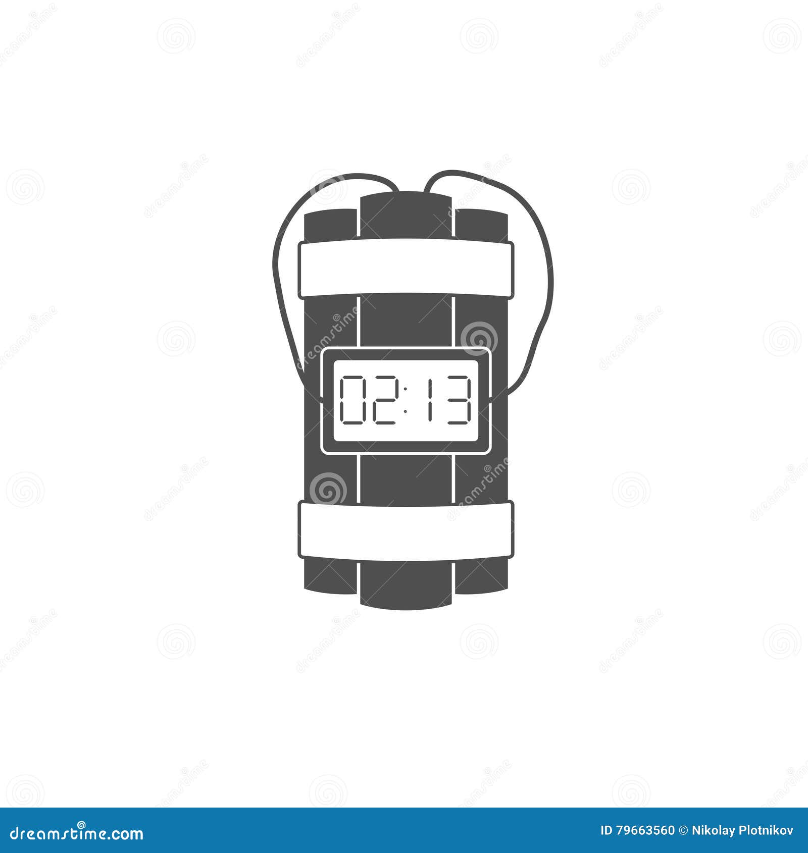 Dynamite Bomb Explosion Icon Timer Detonate Wire Stock Illustrations ...