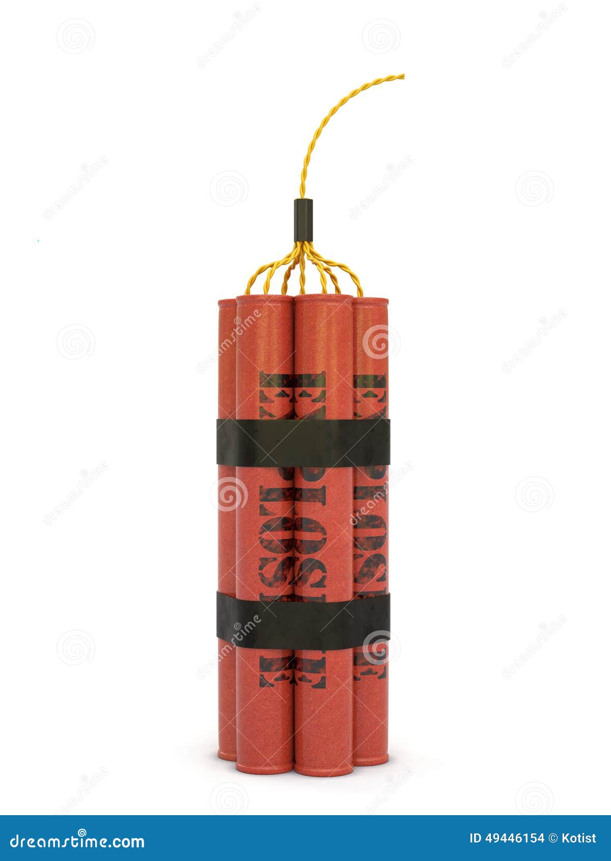Dynamite Bomb Isolated on White Background Stock Illustration ...