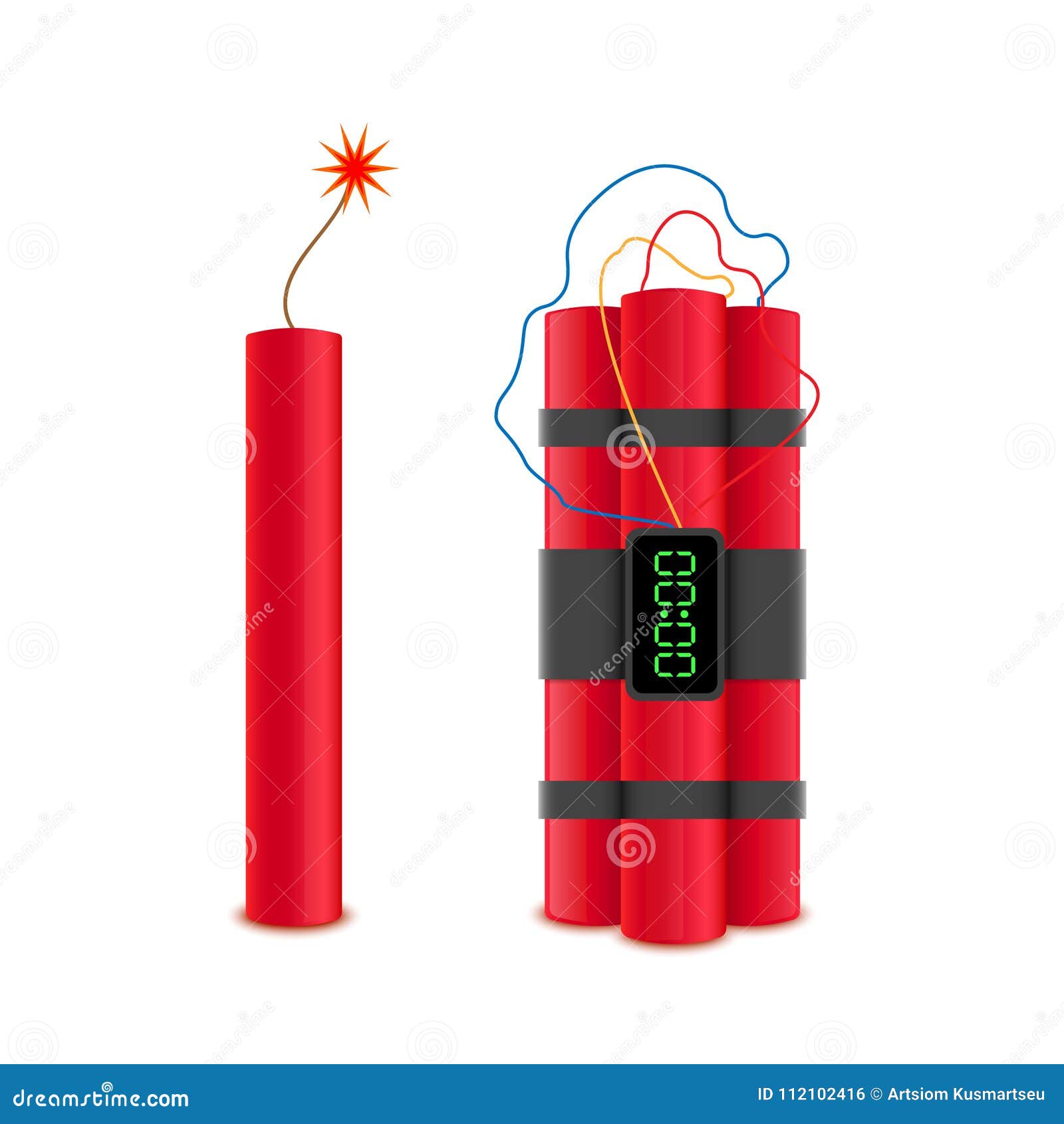 Dynamite bombs stock vector. Illustration of explosive - 112102416