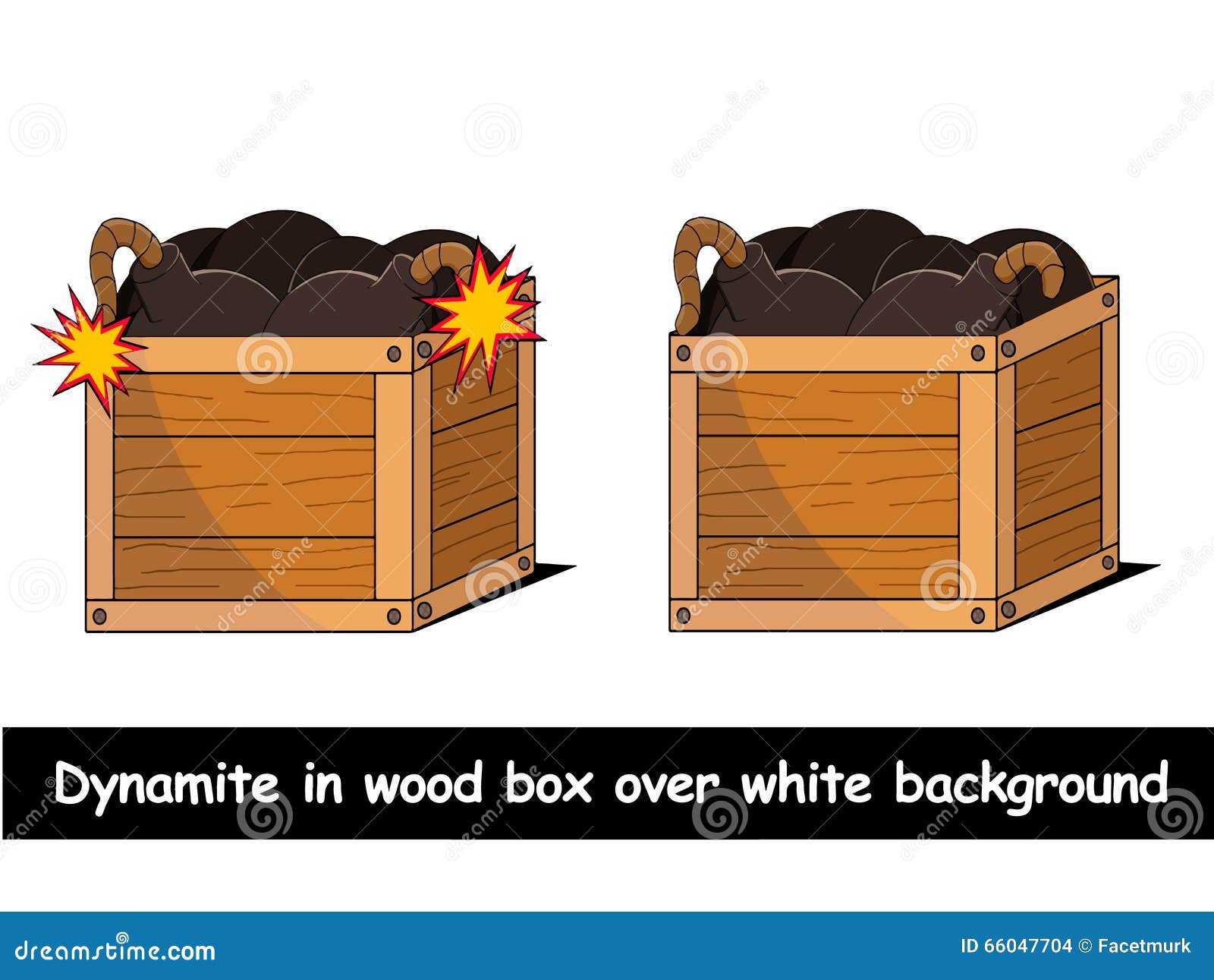 Dynamite in Box Over White Background Vector Illustration Stock Vector ...