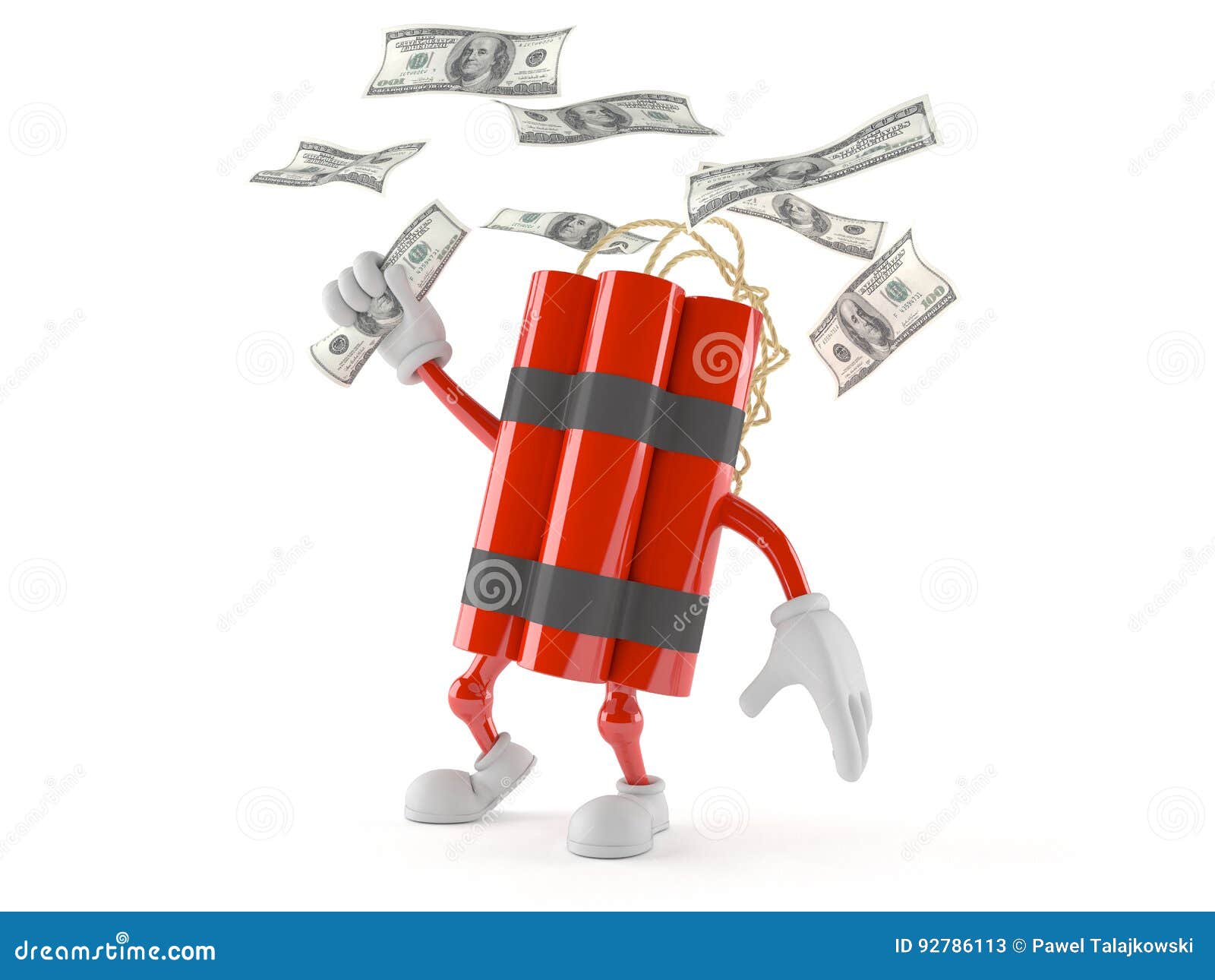 Dynamite Character With Blank Calendar Stock Photography ...