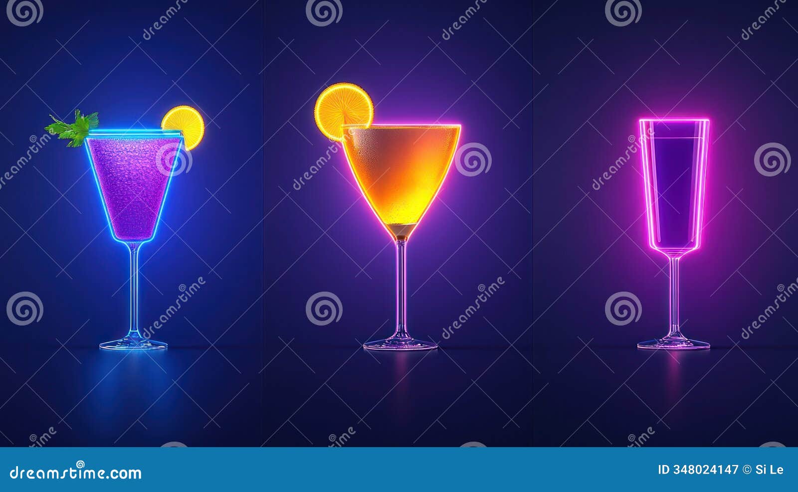 Dynamite Cocktail - a Vibrant and Eye-catching Neon Light Icon of a ...