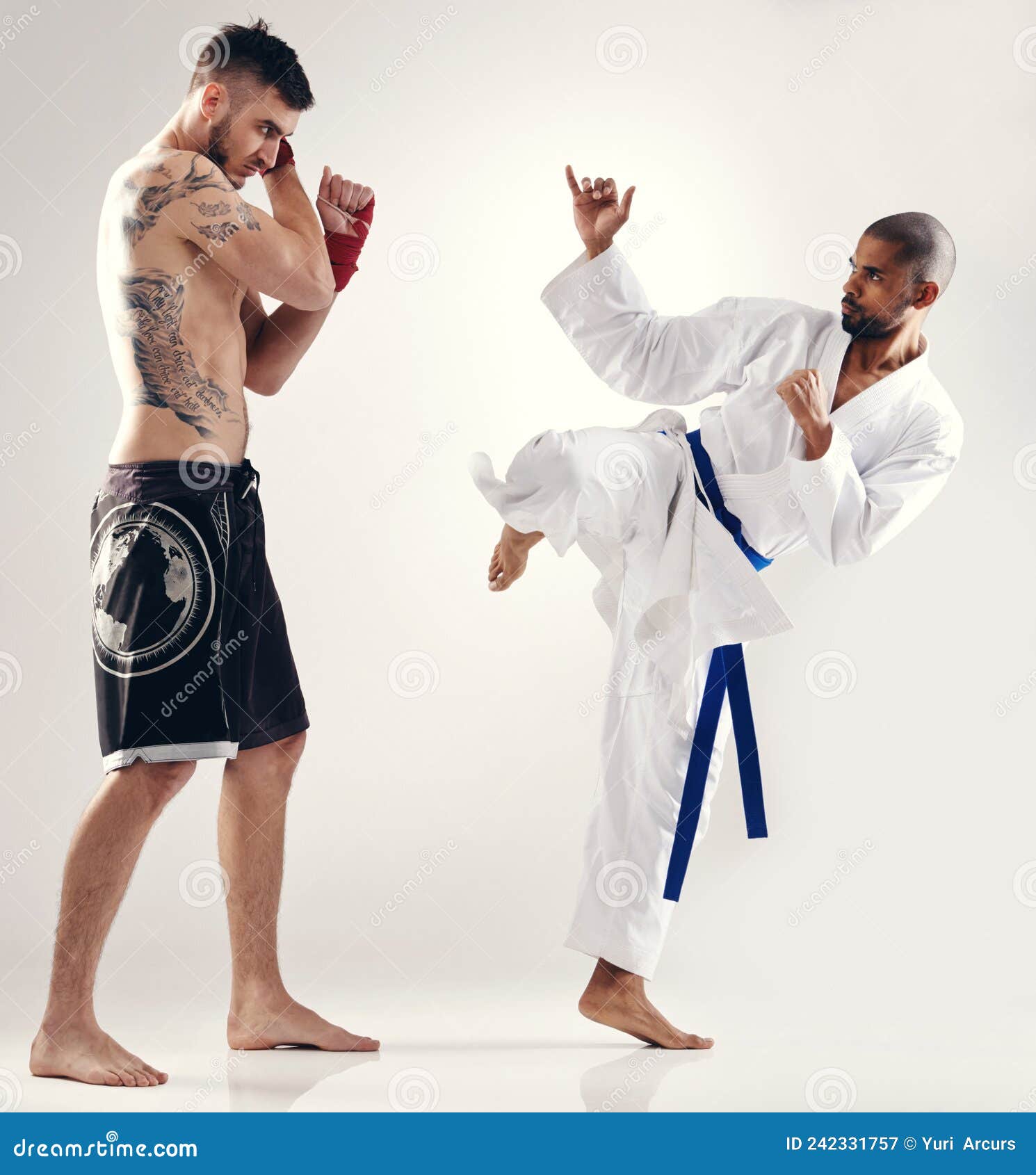 Dynamite Comes in Small Packages. Two Fighters Facing Off Against Each ...