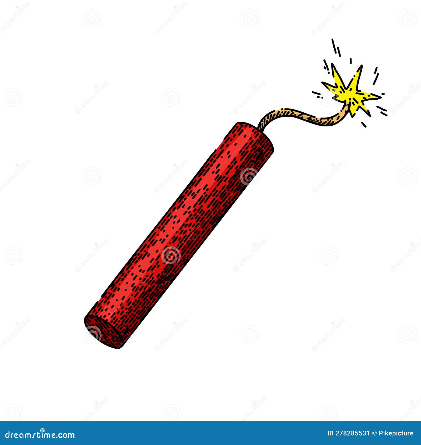 Dynamite Danger Tnt Sketch Hand Drawn Vector Stock Vector ...