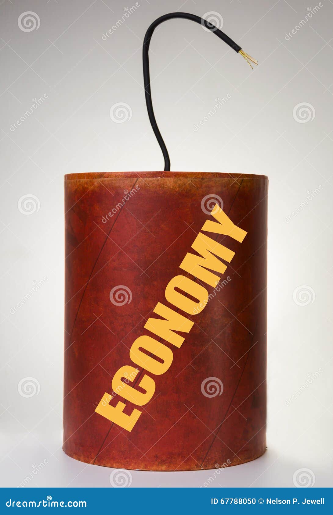 Dynamite Depicts Economic Danger Stock Photo - Image of money, broke ...