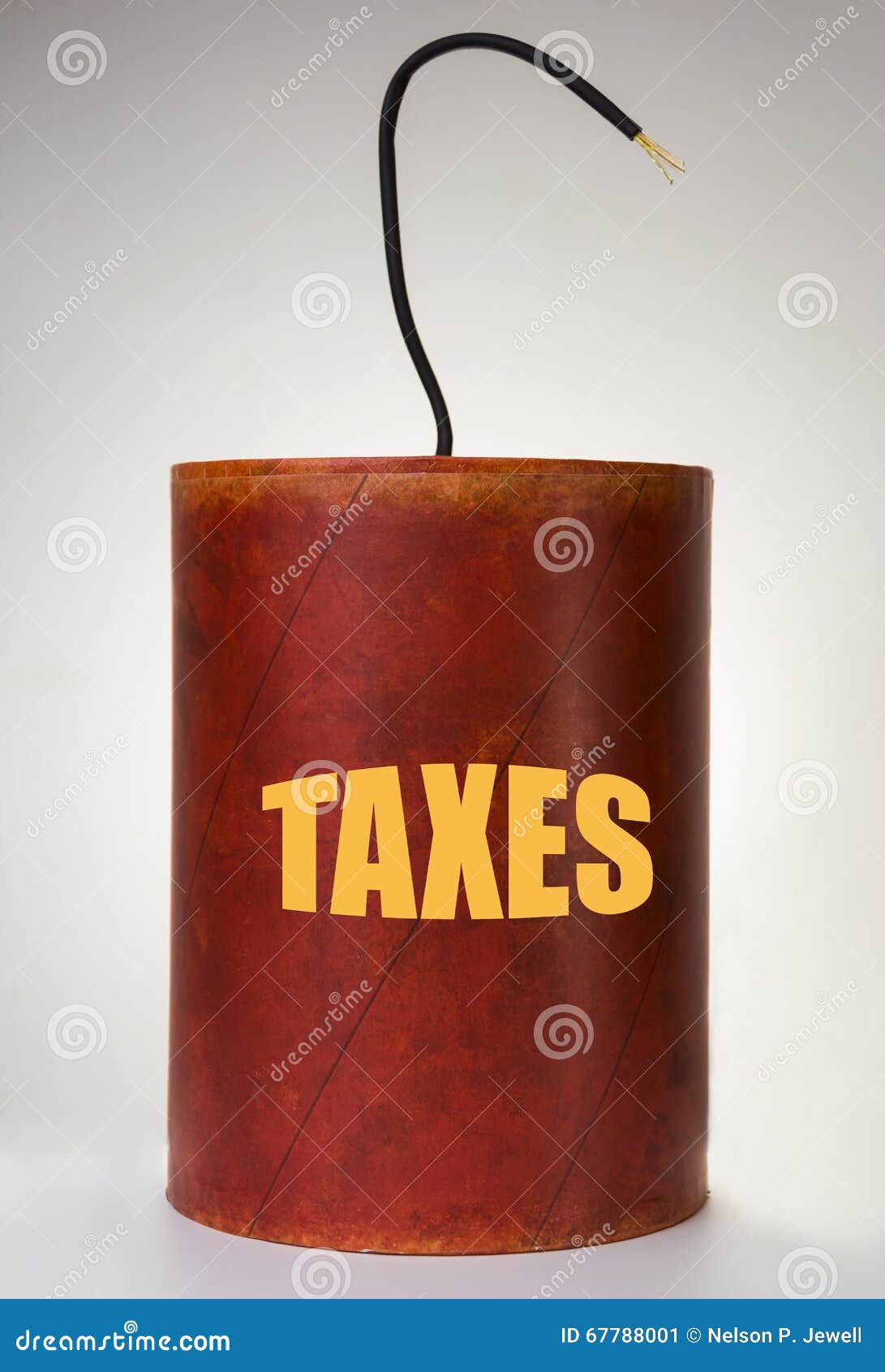 Dynamite Depicts Tax Danger-Version 2 Stock Image - Image of stick ...