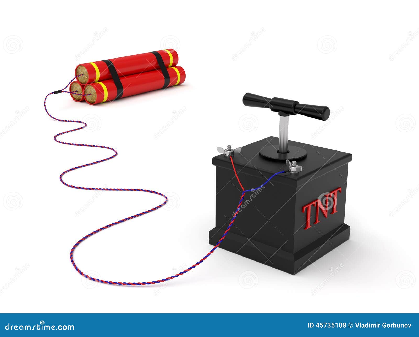 Dynamite With Detonating Fuse Stock Photo | CartoonDealer.com #45735108