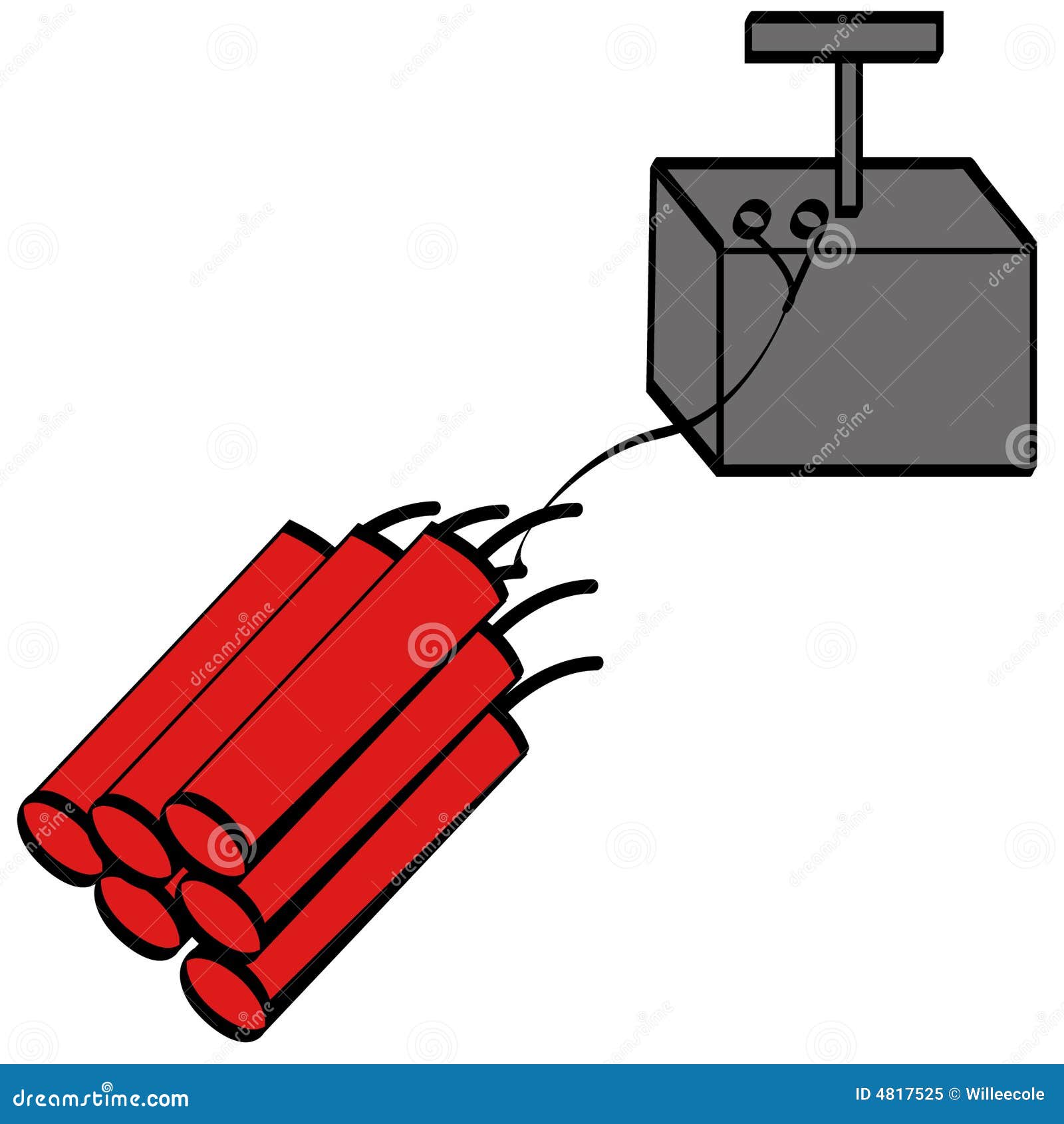 Dynamite With Detonator For Blasting Operations. Cartoon Vector ...