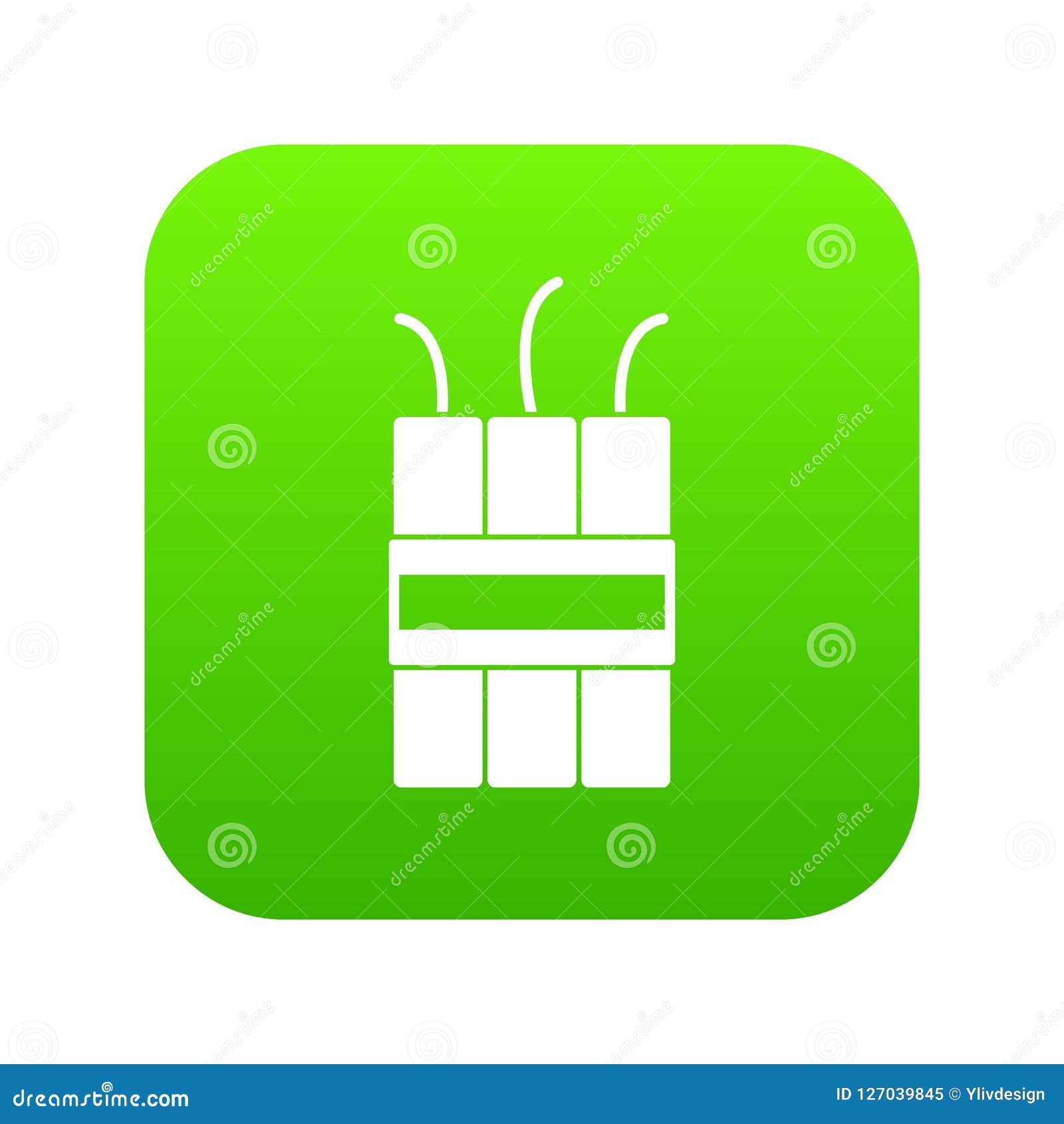 Dynamite Explosives Icon Digital Green Stock Vector - Illustration of ...