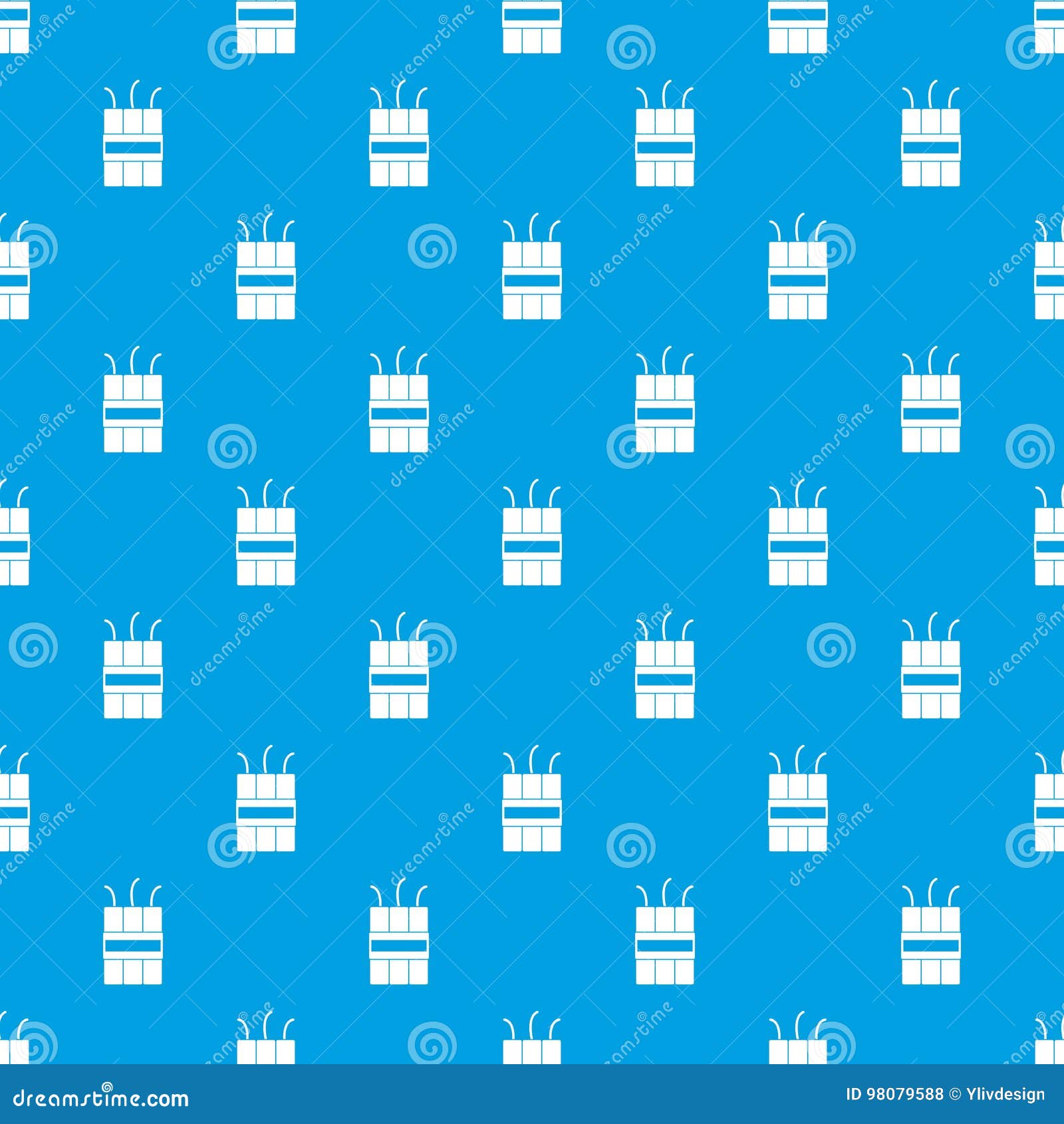 Dynamite Explosives Pattern Seamless Blue Stock Vector - Illustration ...