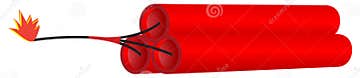 Dynamite or firecracker. stock illustration. Illustration of cable ...