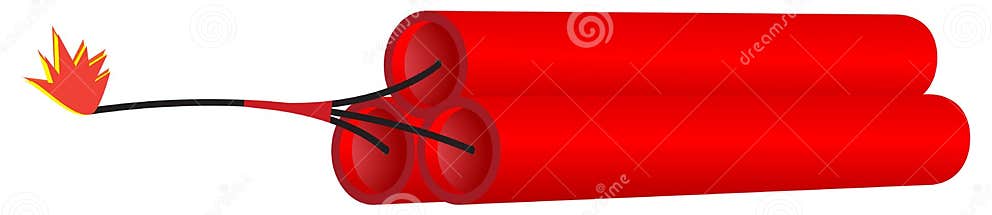 Dynamite or firecracker. stock illustration. Illustration of cable ...