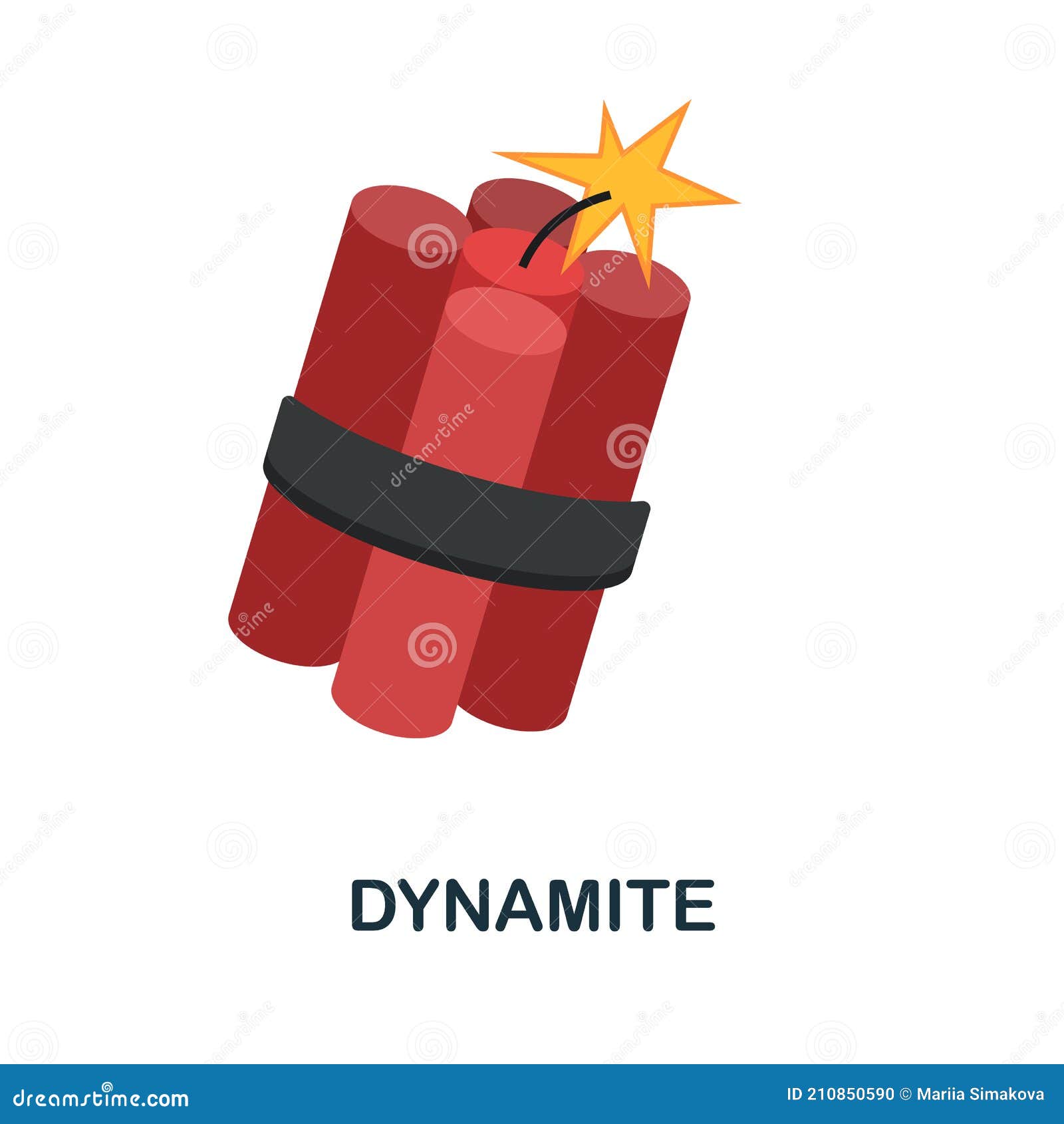 Dynamite Flat Icon. Color Simple Element from Weapon Collection ...