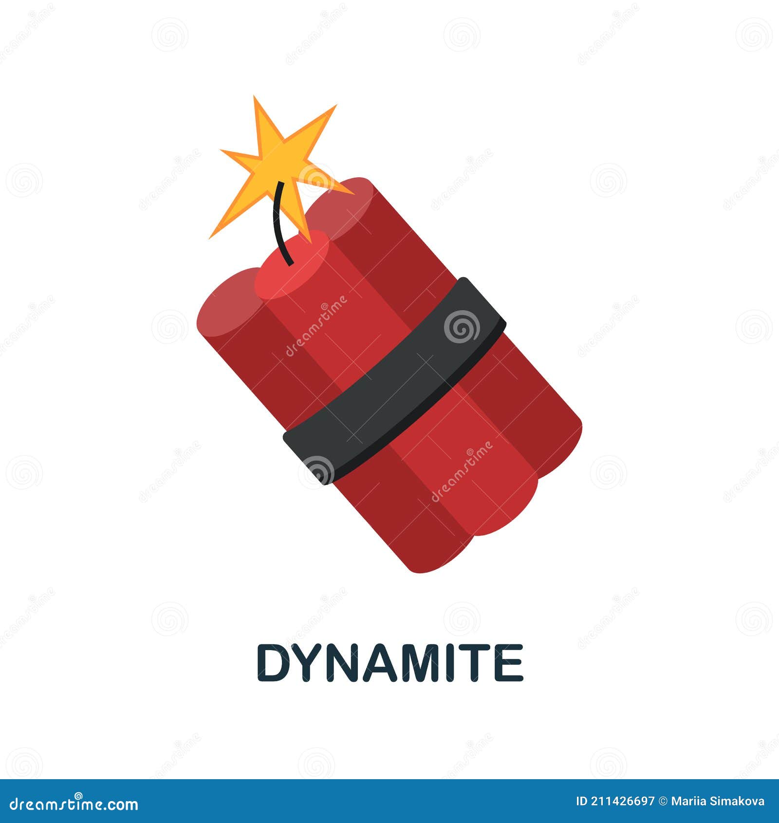 Dynamite Flat Icon. Color Simple Element from Wild West Collection. Creative Dynamite Icon for ...