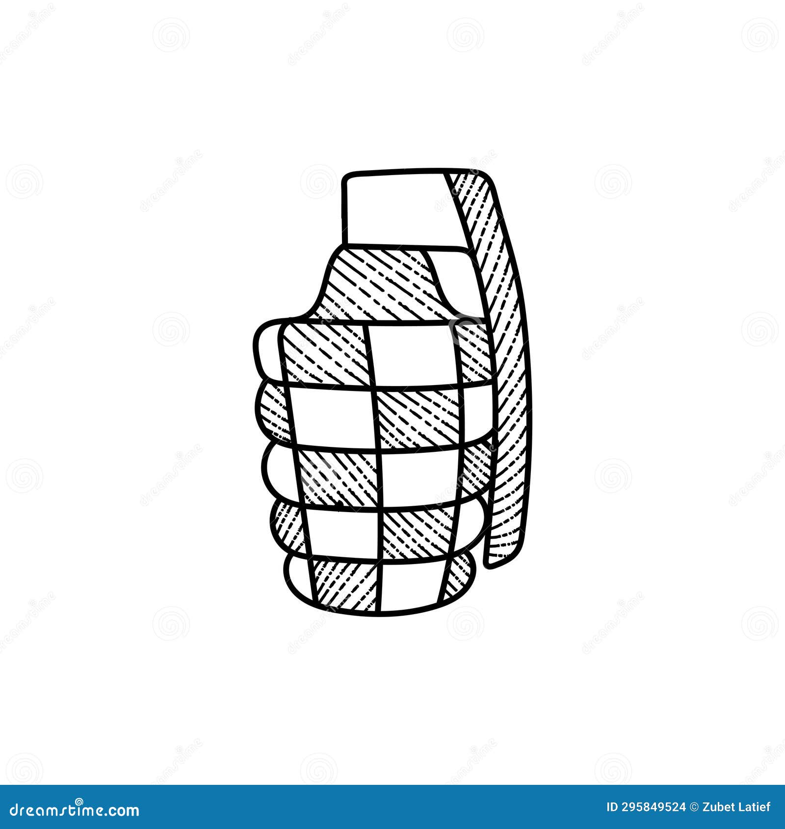 Dynamite Hand Grenade Line Art Creative Design Stock Vector ...