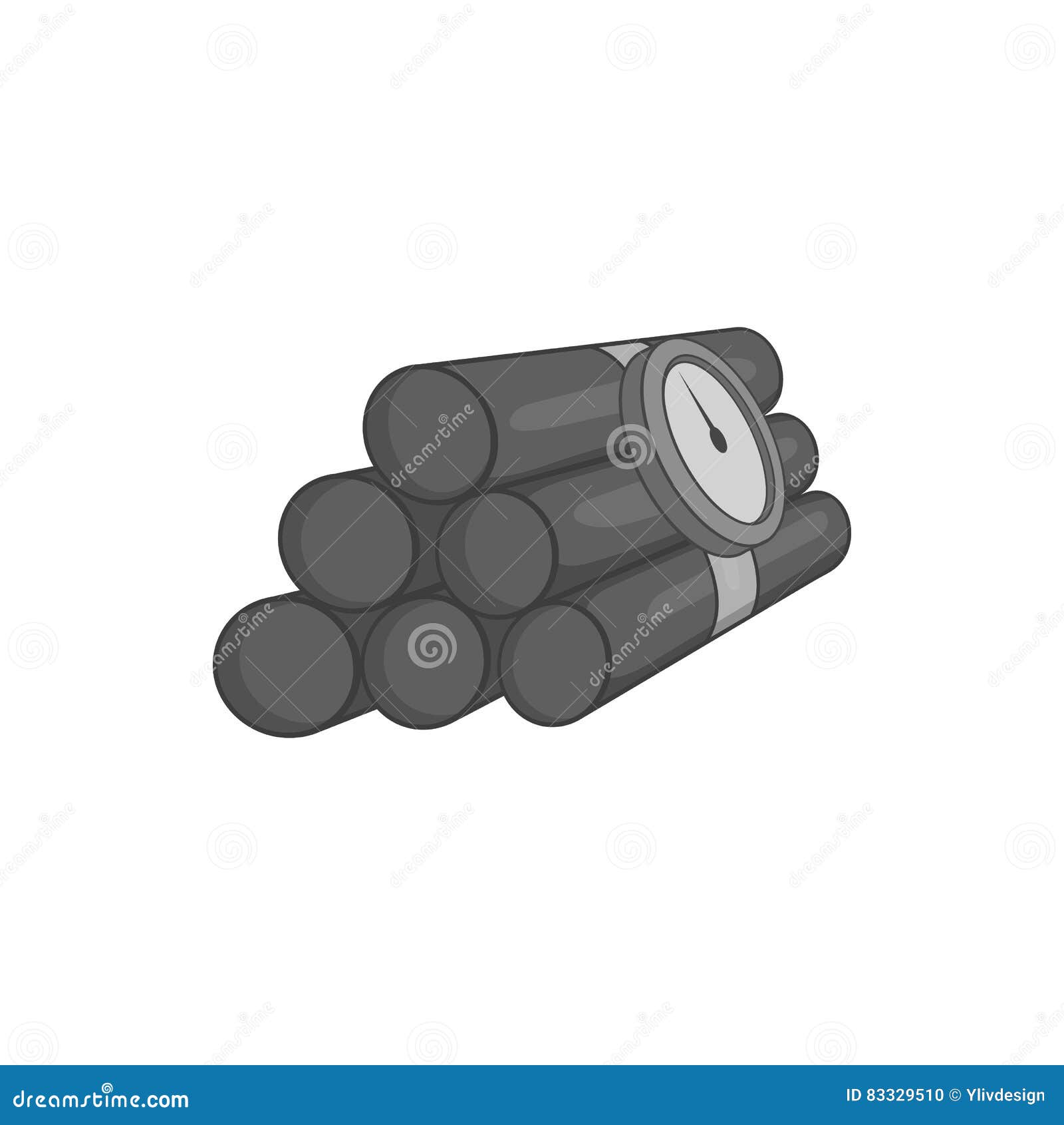 Dynamite Icon, Black Monochrome Style Stock Vector - Illustration of ...