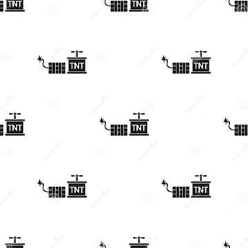 Dynamite Icon in Black Style Isolated on White Background. Mine Pattern ...