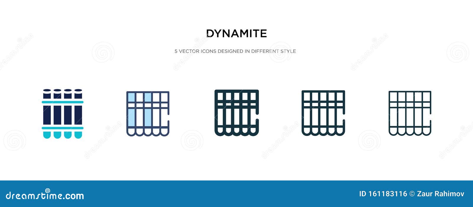 Dynamite Icon in Different Style Vector Illustration. Two Colored and ...