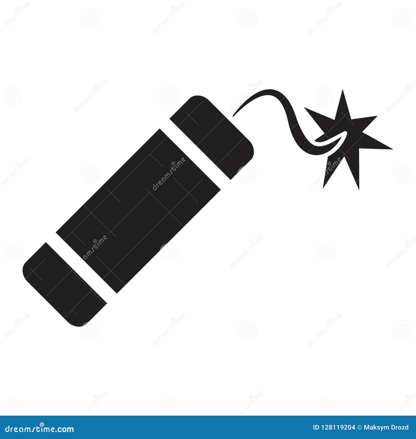 Dynamite Icon Cartoon. Singe Western Icon From The Wild West Cartoon ...