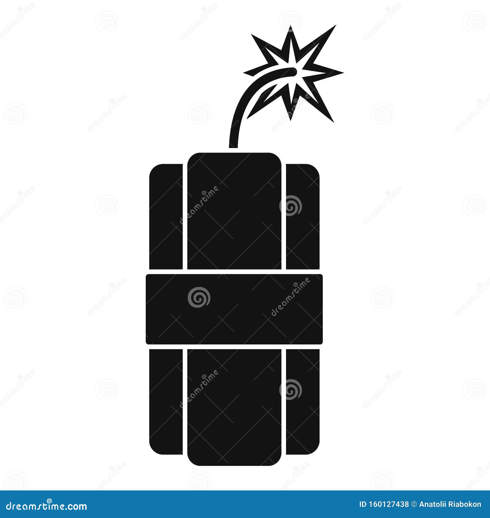 Dynamite Icon, Simple Style Stock Vector - Illustration of black ...