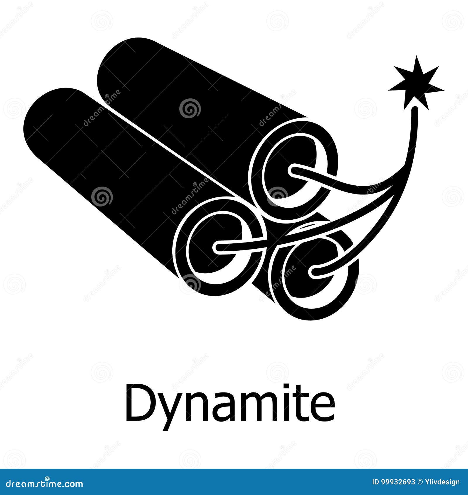 Dynamite Icon, Simple Black Style Stock Vector - Illustration of countdown, bang: 99932693
