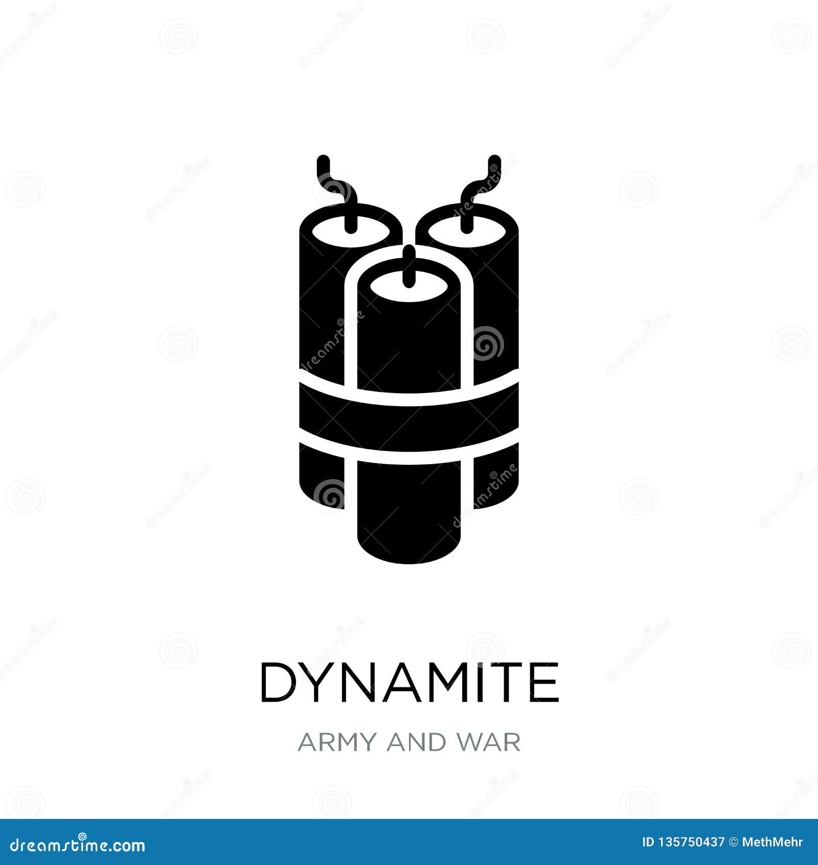 Dynamite Icon in Trendy Design Style. Dynamite Icon Isolated on White ...