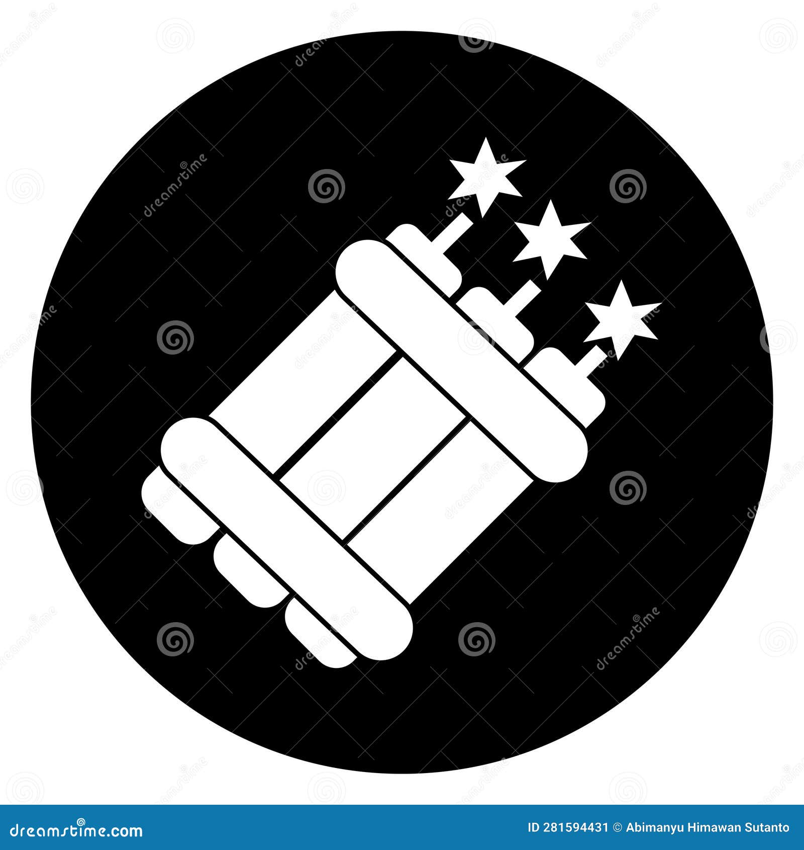 Dynamite icon vector stock vector. Illustration of vector - 281594431