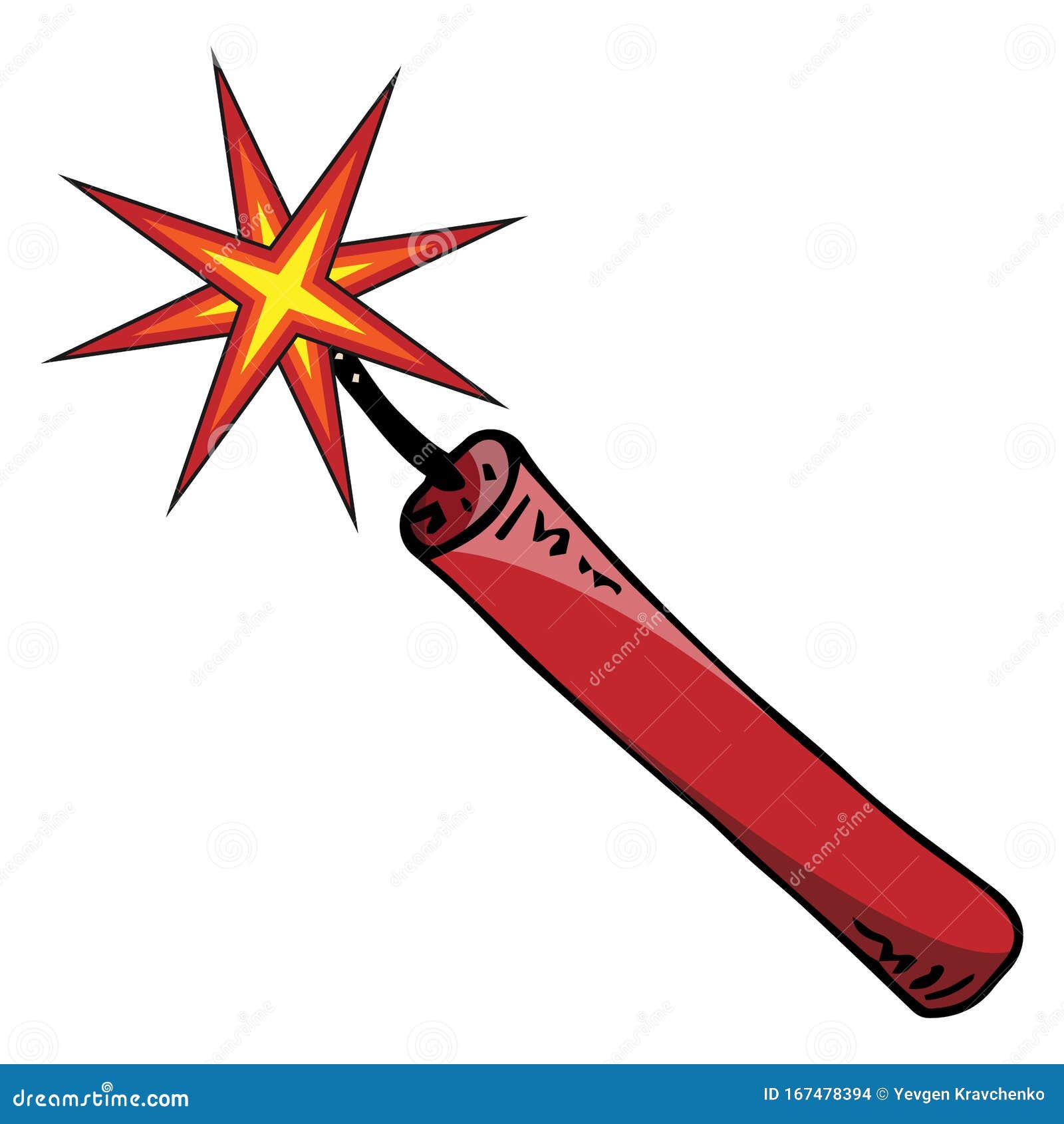 Dynamite Icon. Vector of Dynamite, TNT. Hand Drawn Dynamite Stock ...
