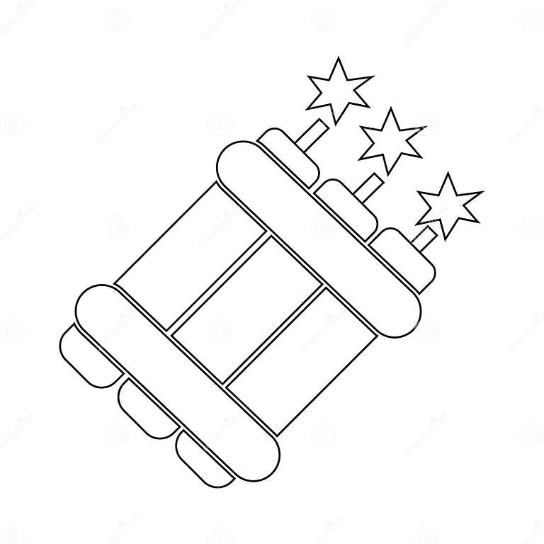 Dynamite icon vector stock vector. Illustration of violence - 281594413