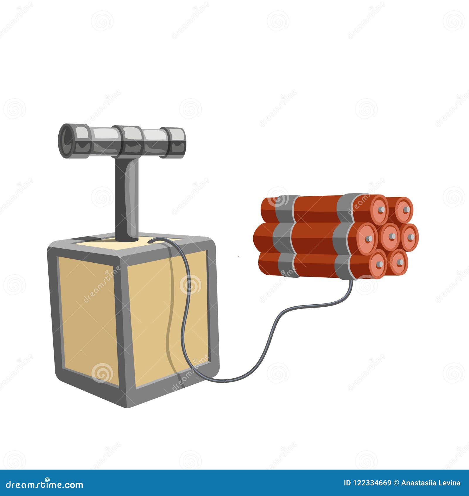Dynamite isolated icon stock vector. Illustration of cartridge - 122334669